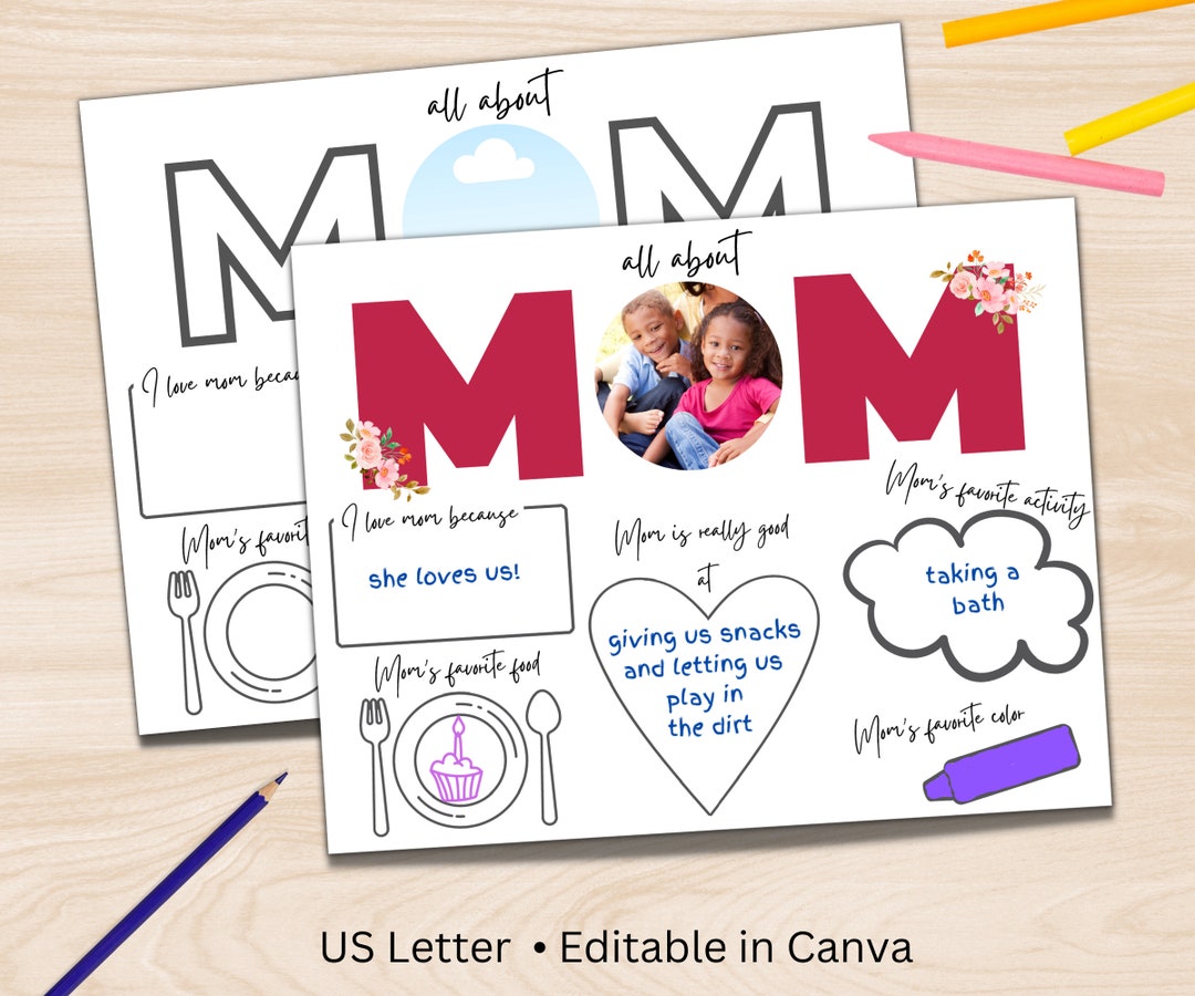 All About Mom Mother's Day Keepsake | Printable All About Mom Interview ...