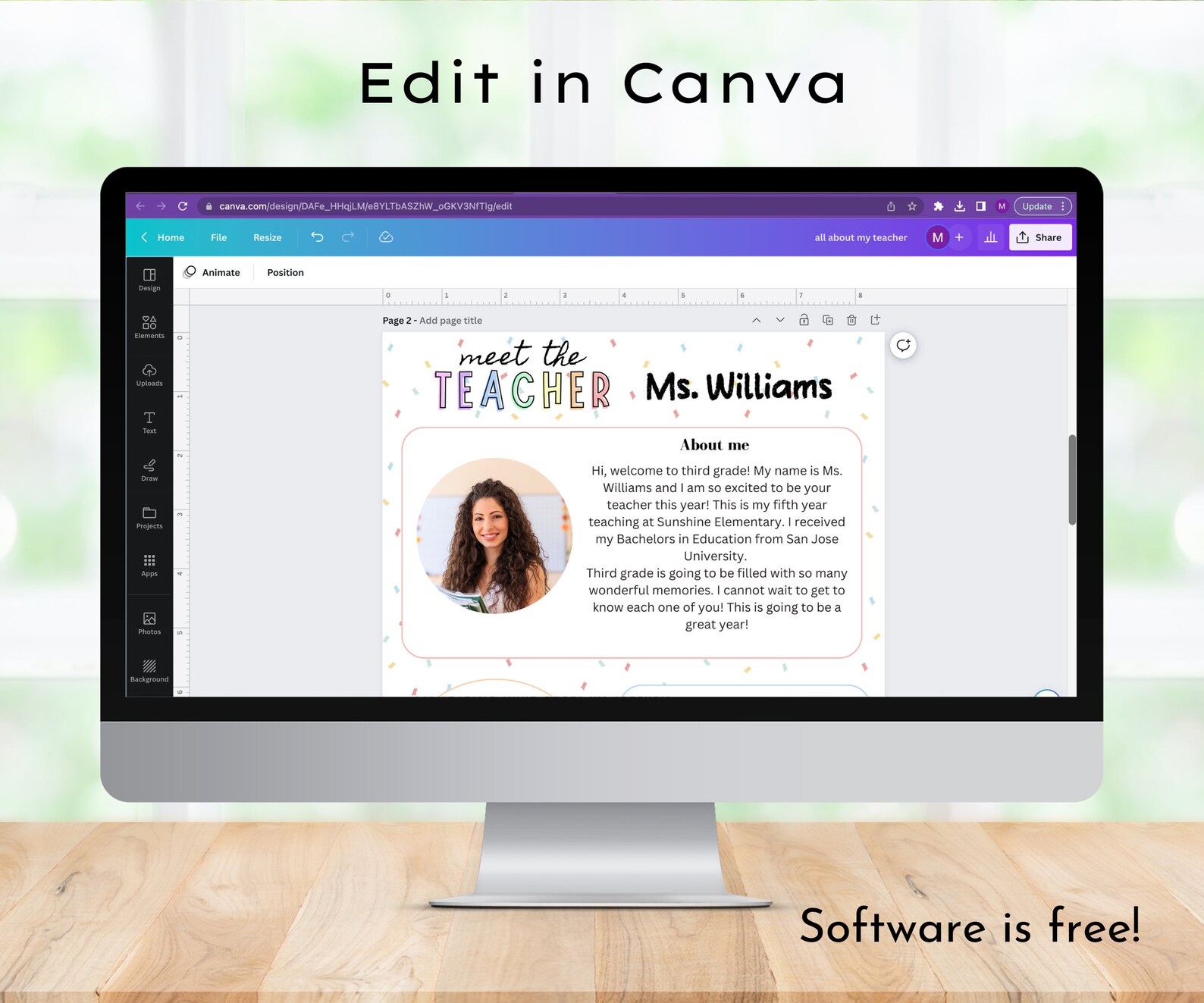 Meet the Teacher Editable Template | Back to School Template | Editable ...