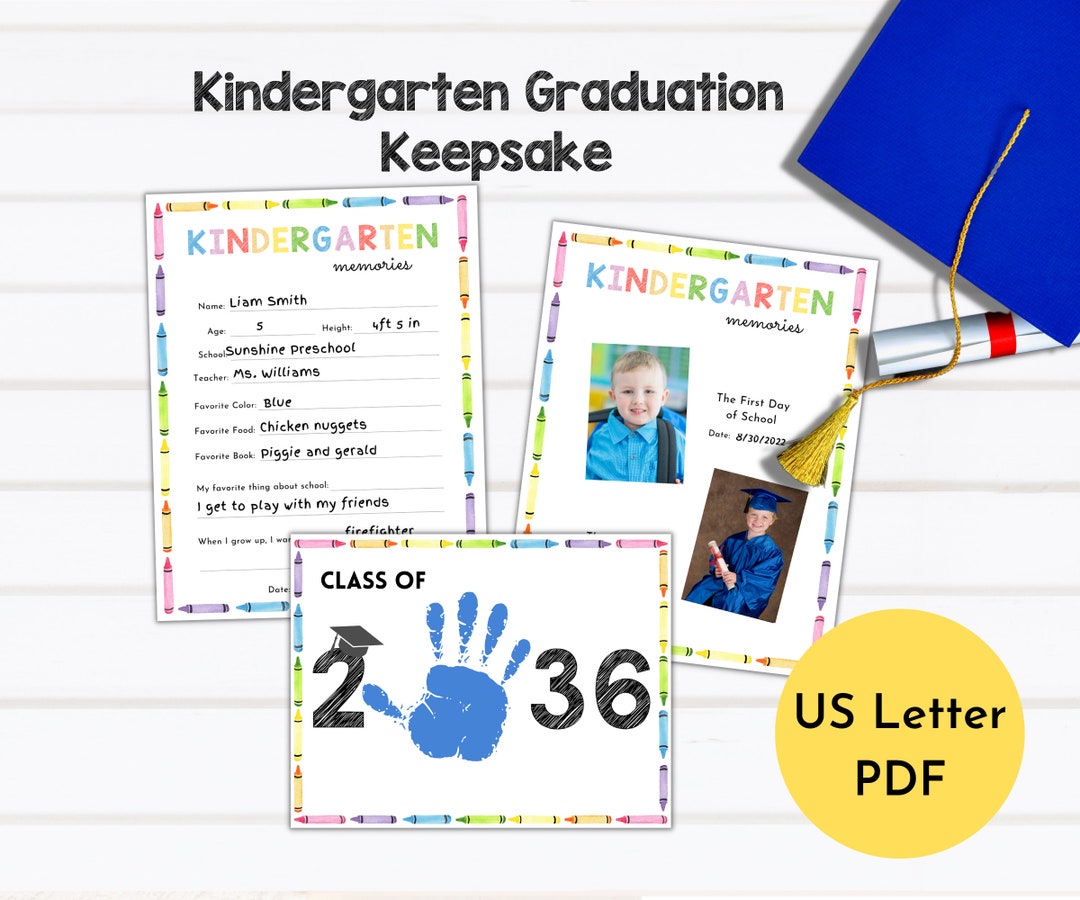Kindergarten Graduation Keepsake School Memory Book Kindergarten ...