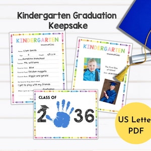 Kindergarten Graduation Keepsake School Memory Book Kindergarten ...