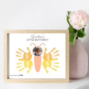 Mothers Day Grandma Butterfly Handprint Craft | Best Grandma Ever ...