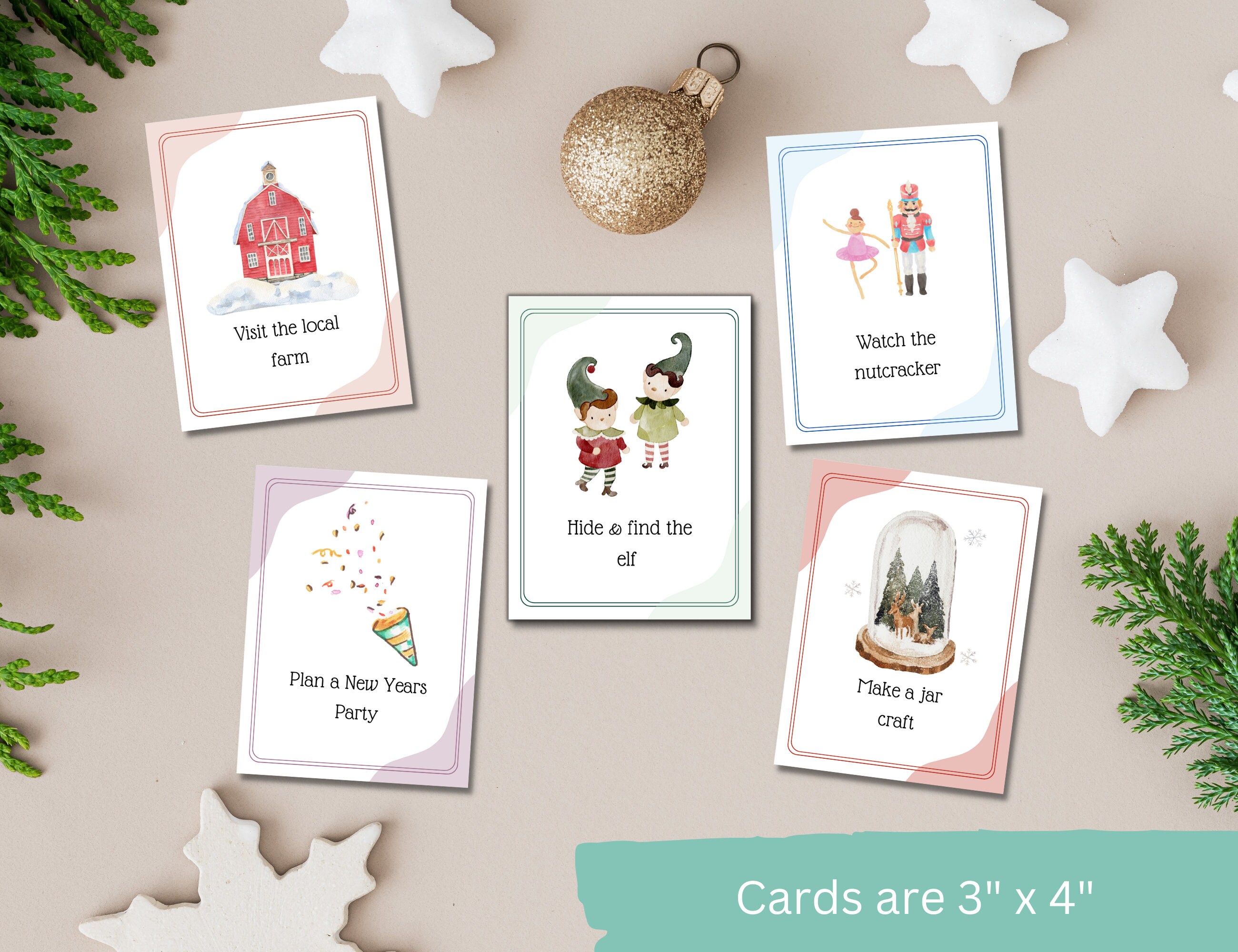 Kids Advent Activity Cards Advent Calendar Activity Cards Printable ...
