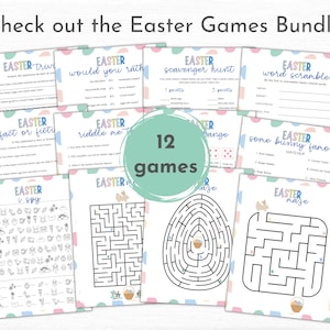 Printable Easter Scavenger Hunt Point Game | Family Game Night | Easter ...
