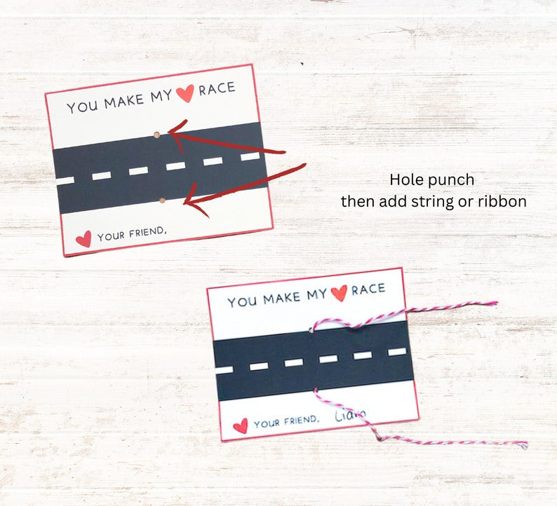 Printable Car Classroom Valentines Boy Valentines Race Car Valentine ...