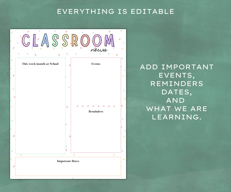 Meet the Teacher Editable Template Back to School Template Editable ...