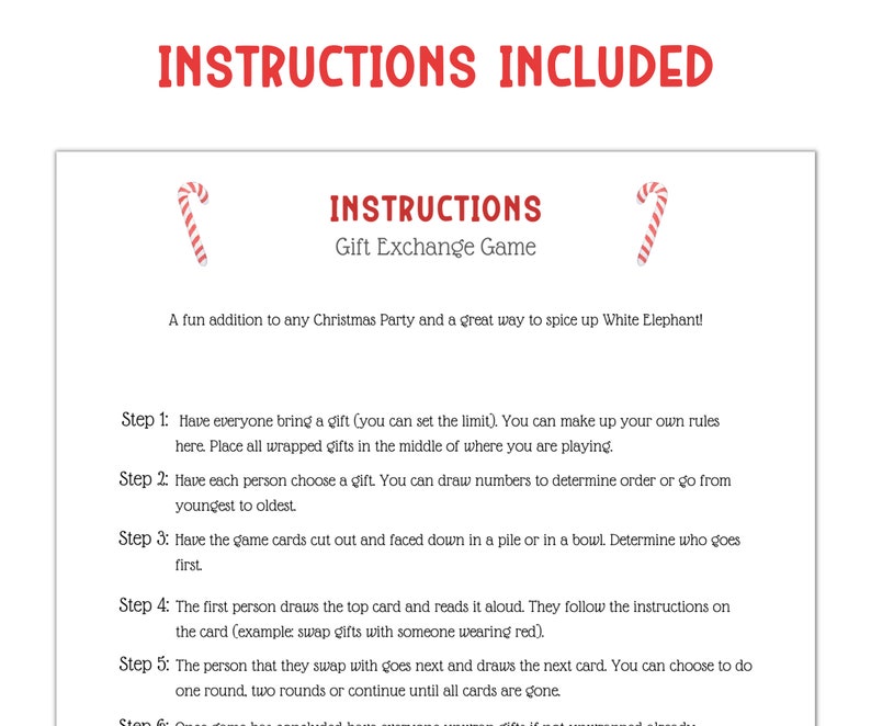 Christmas Gift Exchange White Elephant Party Game Yankee Swap Gift ...