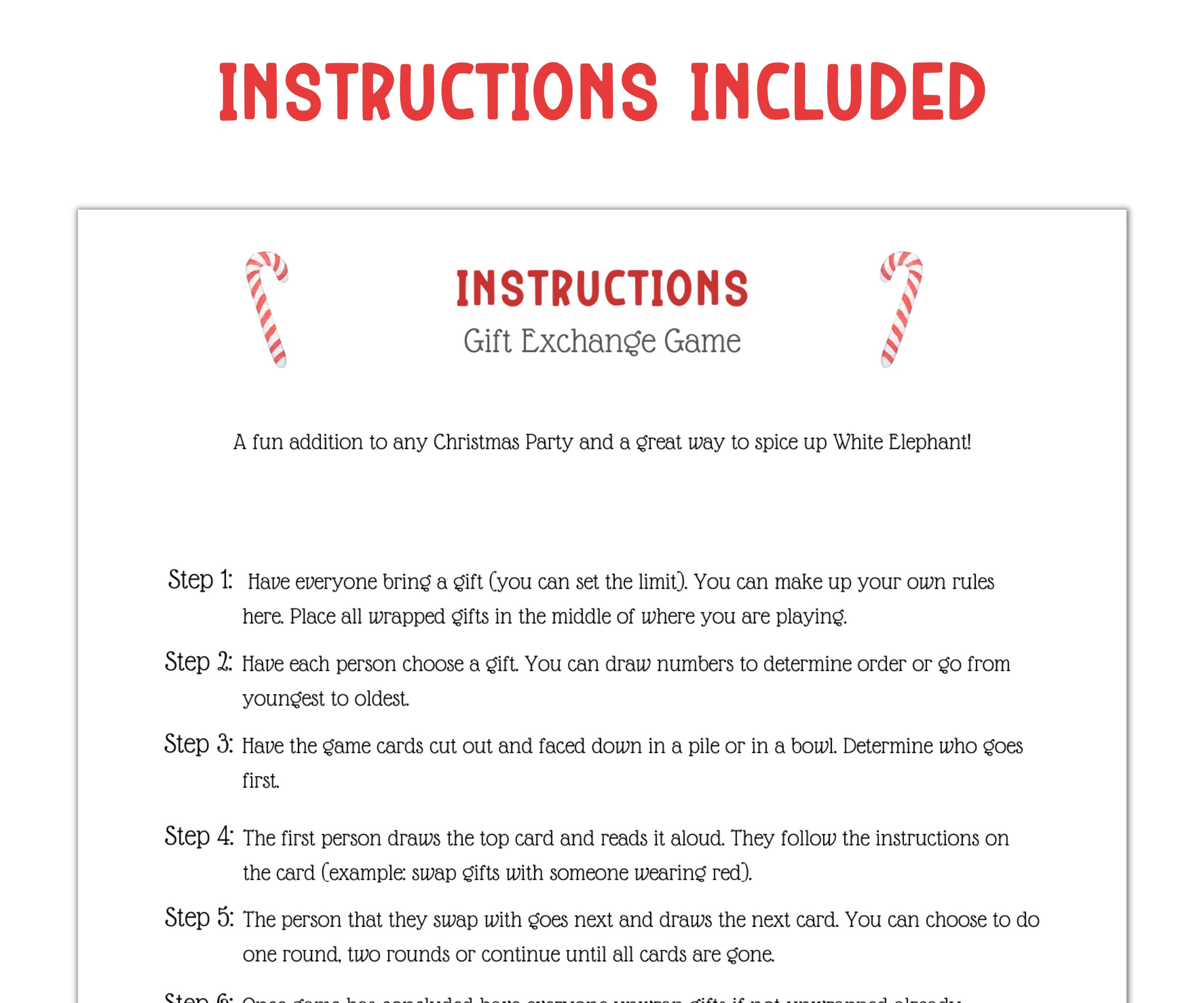 Christmas Gift Exchange White Elephant Party Game Yankee Swap Gift ...