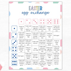 Easter Egg Exchange Dice Game | Family Game Night | Easter Activities ...