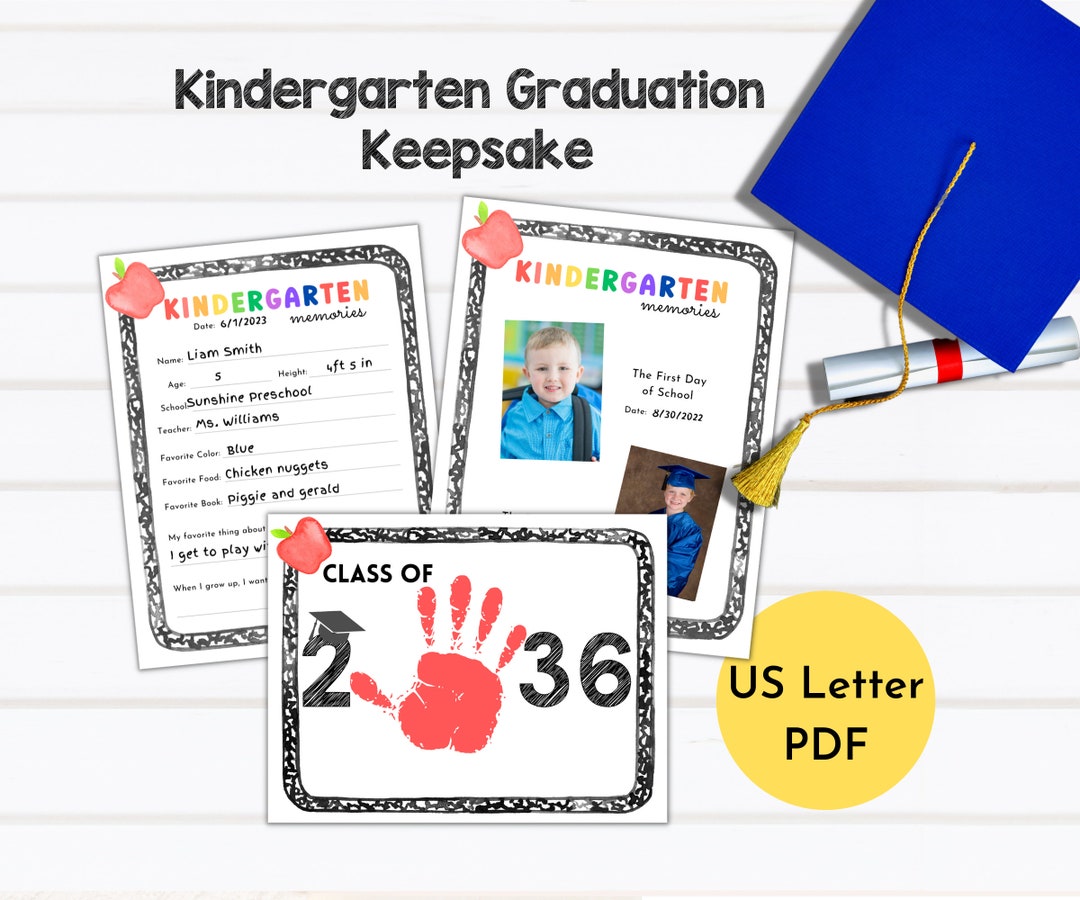 Kindergarten Graduation Keepsake | School Memory Book | Kindergarten ...