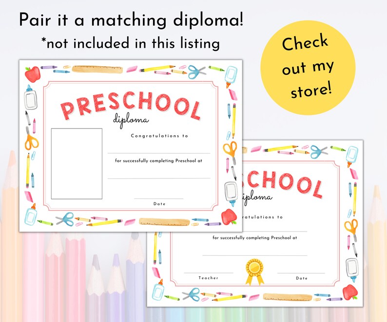 Preschool Graduation Keepsake School Memory Book Preschool - Etsy