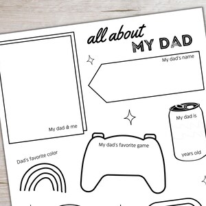 Father's Day All About My Dad Questionnaire | First Father's Day ...