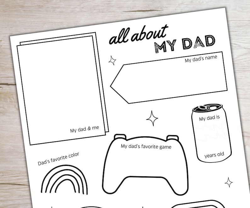 Father's Day All About My Dad Questionnaire | First Father's Day ...