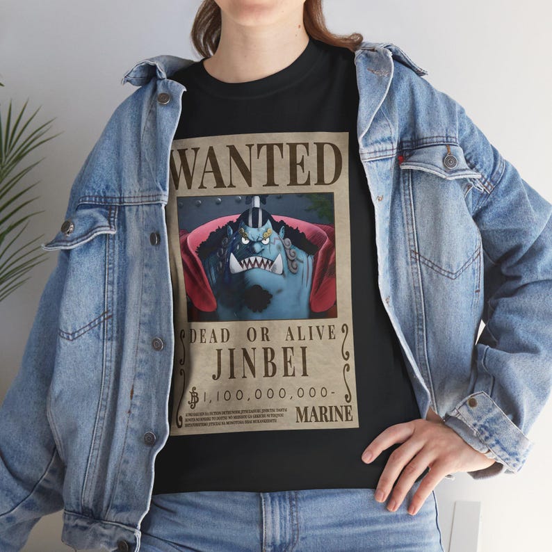 One Piece Wanted Poster Jinbei wano/egghead Graphic T-shirt - Etsy