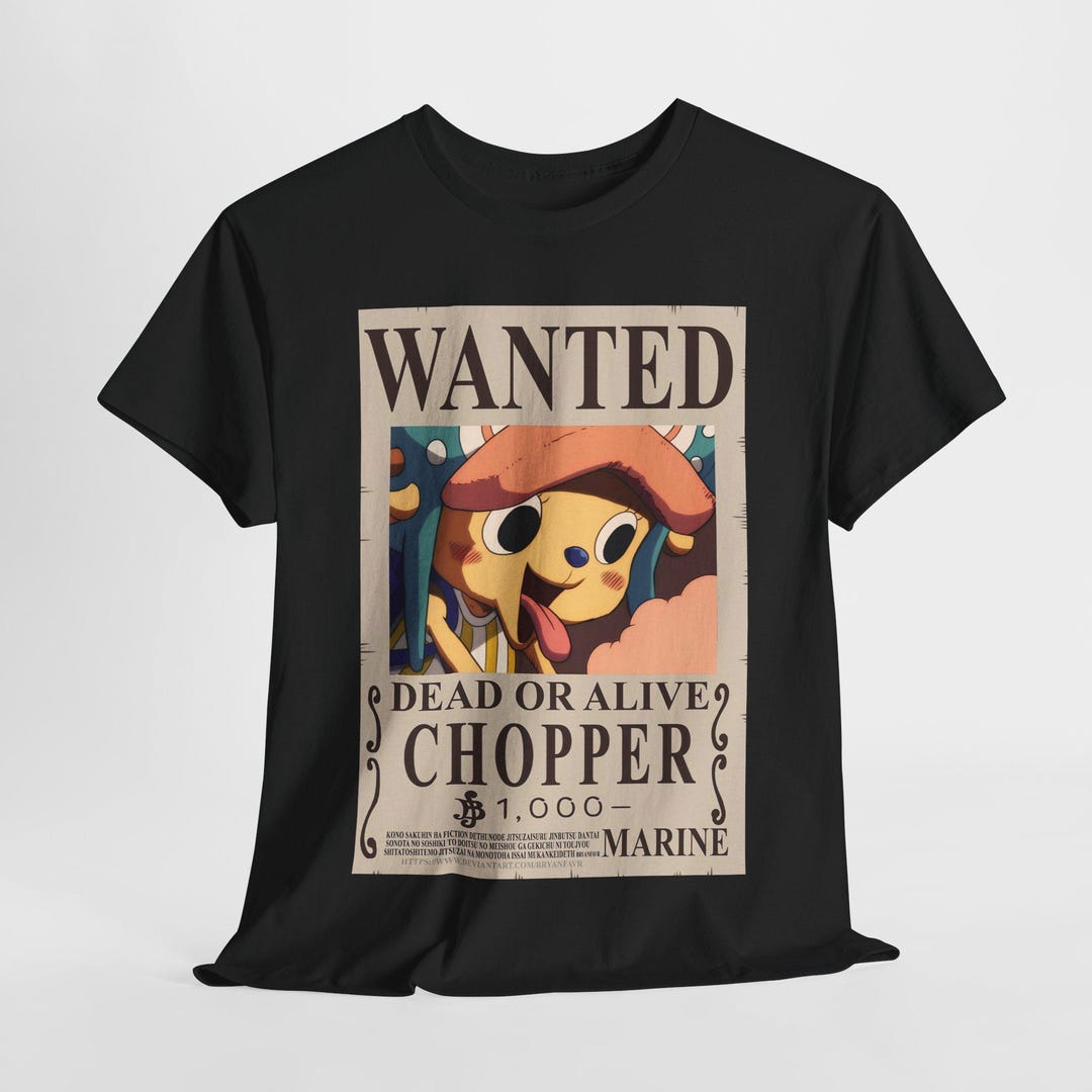 One Piece Wanted Poster Chopper wano/egghead Graphic T-shirt - Etsy