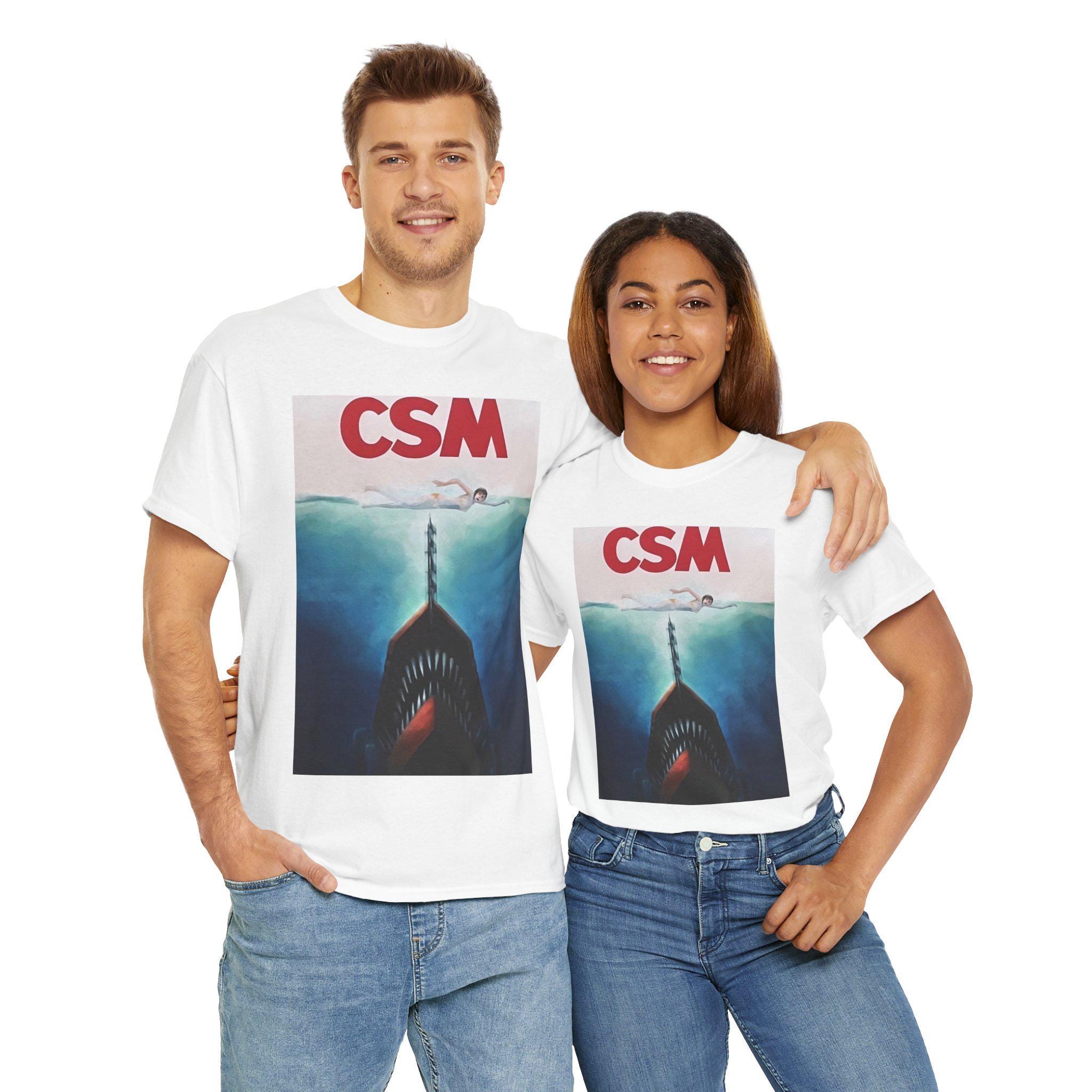 Chainsaw Man X Jaws Crossover T-shirt Unique Anime & Movie Graphic Tee ...