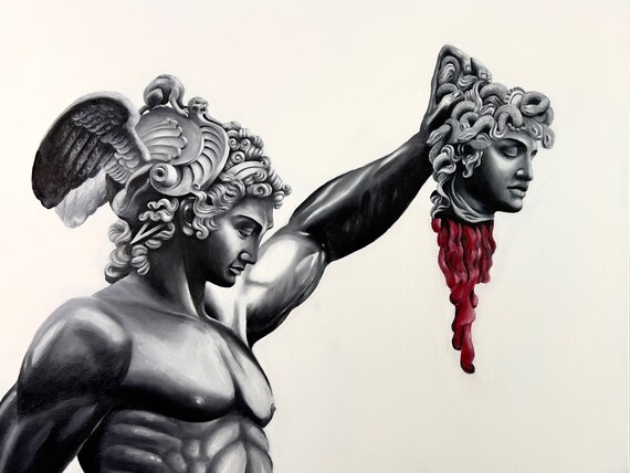 Medusa Head Perseus Drawing