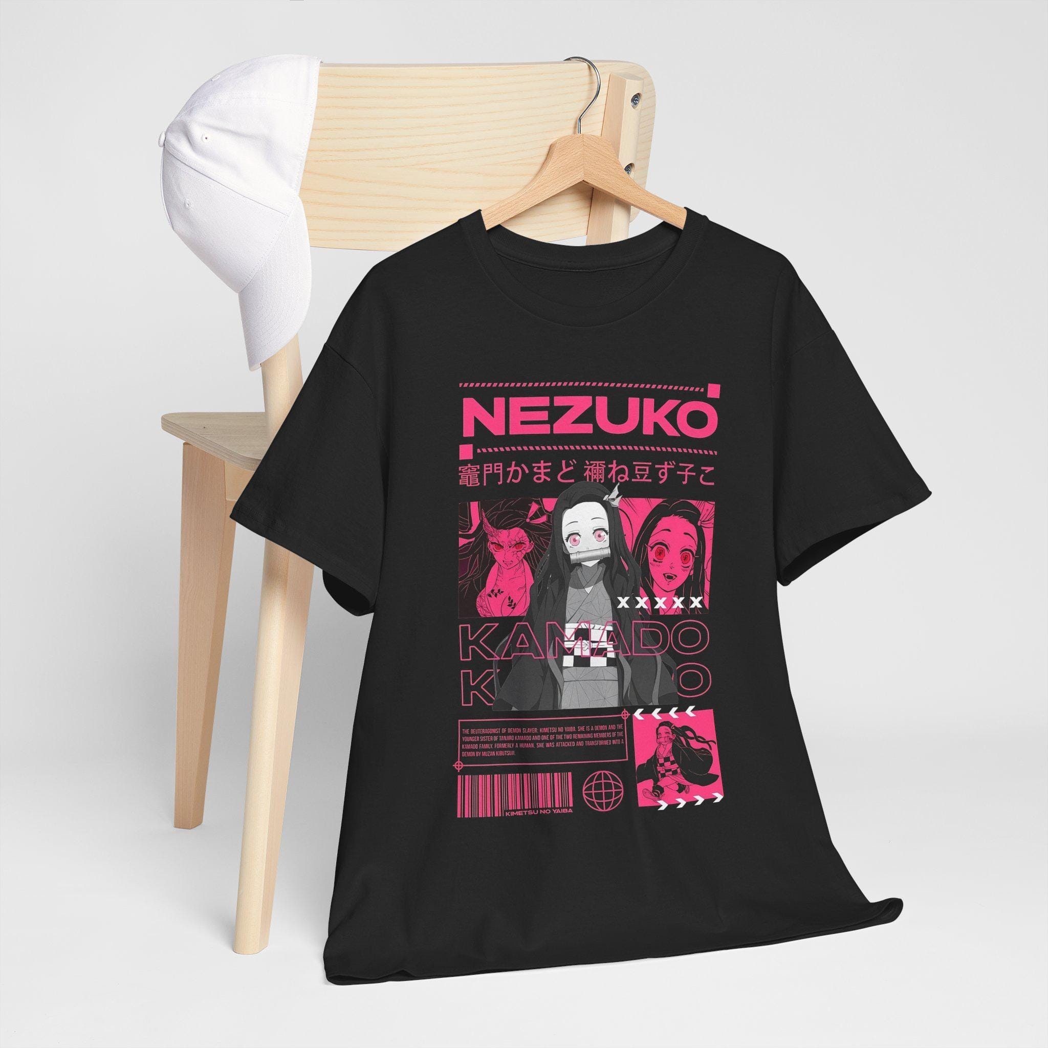 Nezuko Kamado T-shirt Demon Slayer Anime Graphic Tee for Fans of Nezuko ...