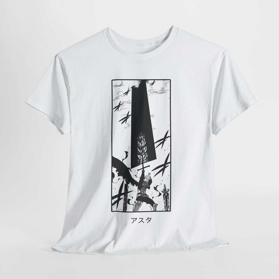 Asta Anime T-shirt Black Clover Graphic Tee Unisex T-shirt for Anime ...