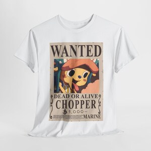 One Piece Wanted Poster Chopper wano/egghead Graphic T-shirt - Etsy
