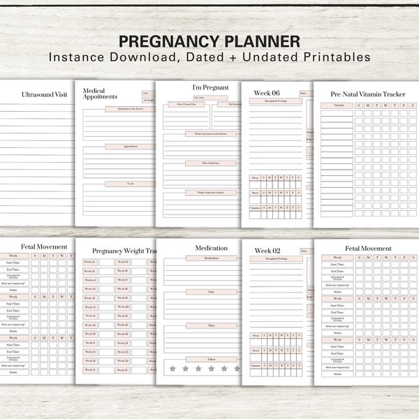 Pregnancy Planner - Etsy