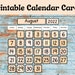 Printable Classroom Calendar Cards- Shades of Tan- Calming Colors ...