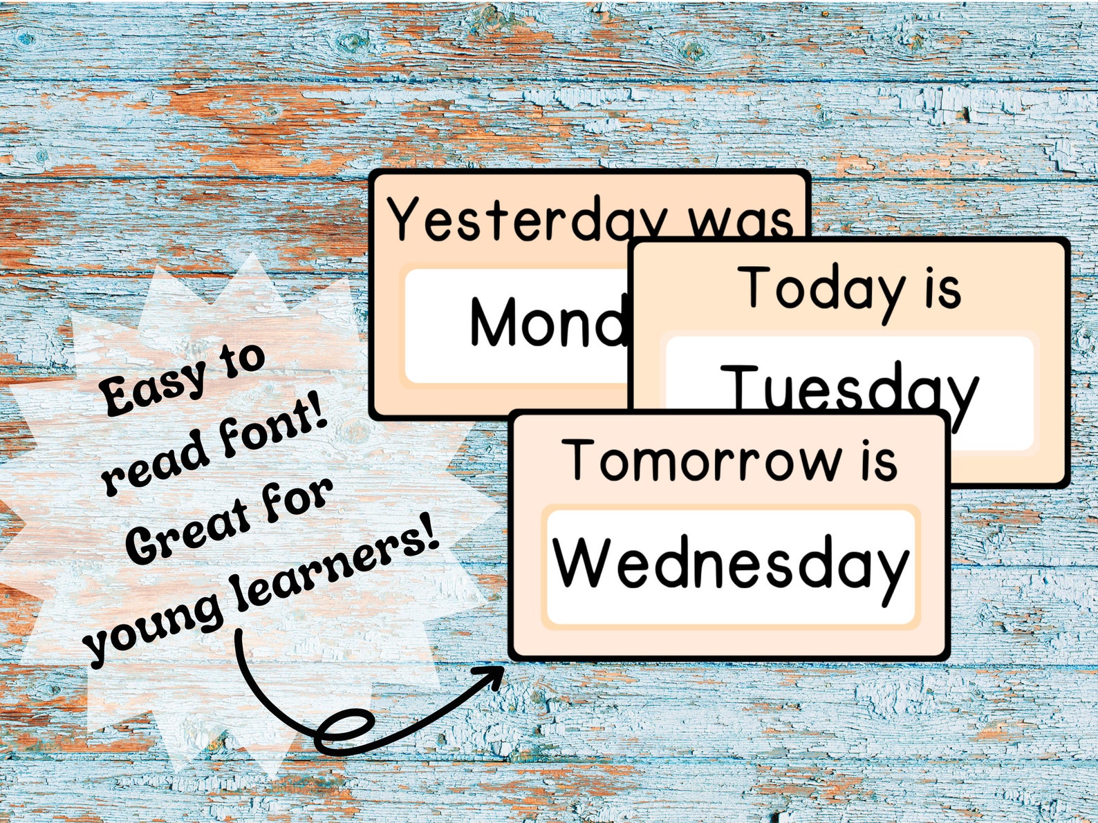 Printable Classroom Calendar Cards- Shades of Tan- Calming Colors ...
