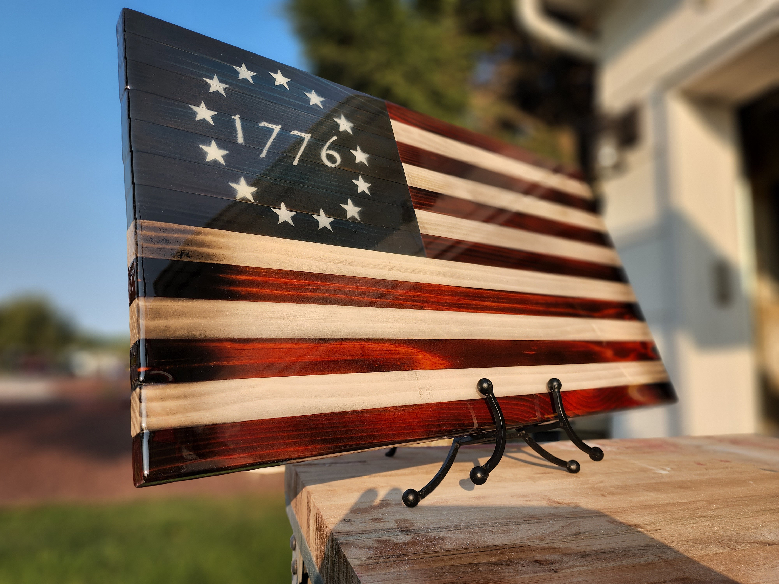 1776 Epoxy Coated Flag - Etsy