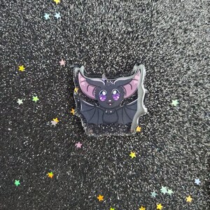 Cute Acrylic Bat Pins/ Cute Bat Pin Badges/halloween Pins/ Lapel Pins ...