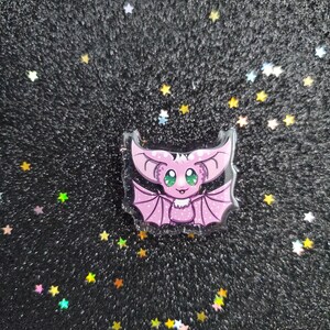 Cute Acrylic Bat Pins/ Cute Bat Pin Badges/halloween Pins/ Lapel Pins ...