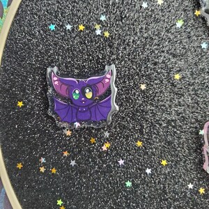 Cute Acrylic Bat Pins/ Cute Bat Pin Badges/halloween Pins/ Lapel Pins ...