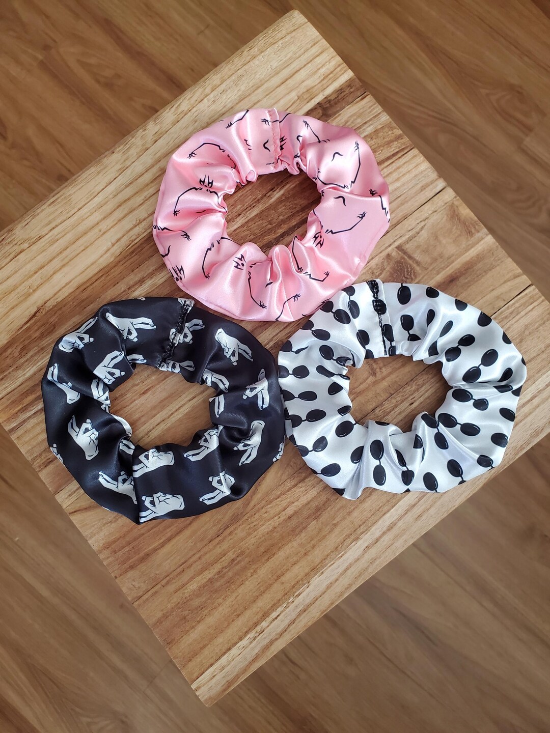 Set of 3: Jujutsu Inspired Scrunchies Gojo/geto/nobara/sukuna - Etsy