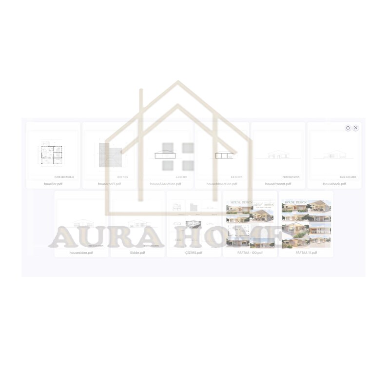 10.50x12.70m Modern Single Storey House 1 Livingroom,1 Kitchen,2 ...