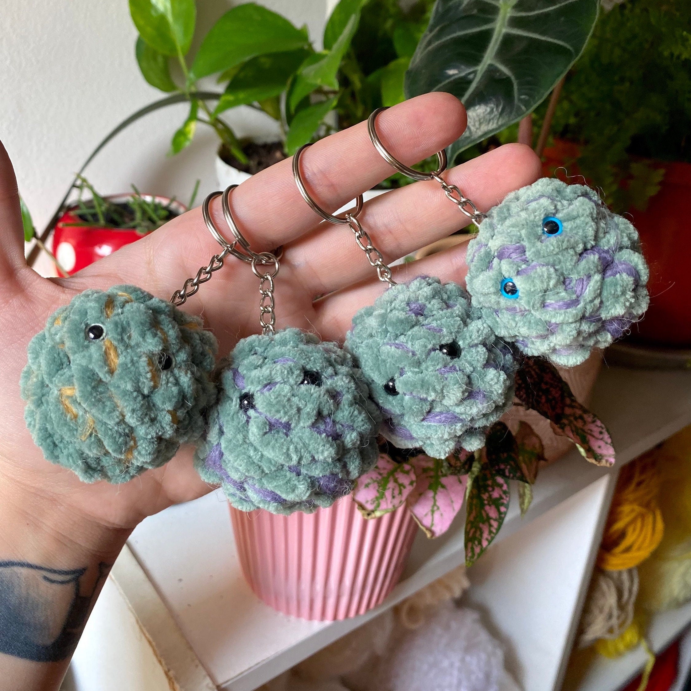 Crocheted Weed Nug Keychain - Etsy
