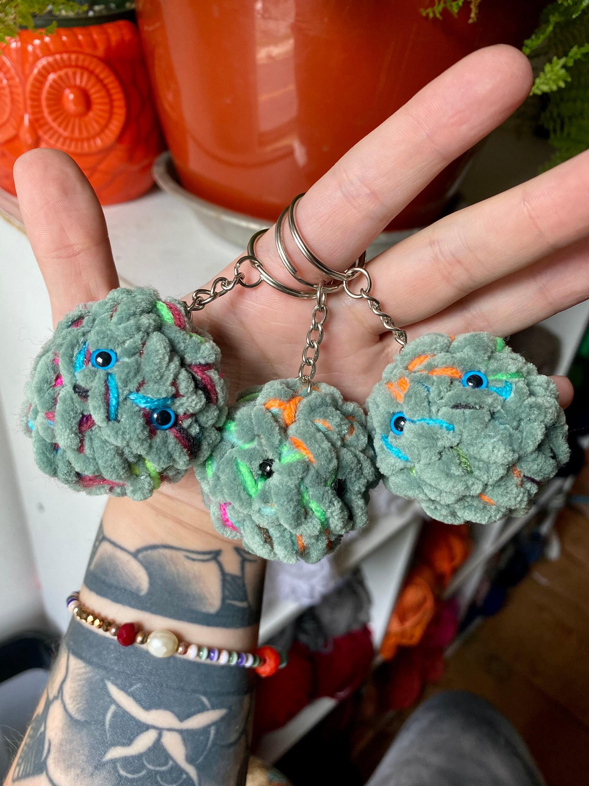 Crocheted Weed Nug Keychain - Etsy