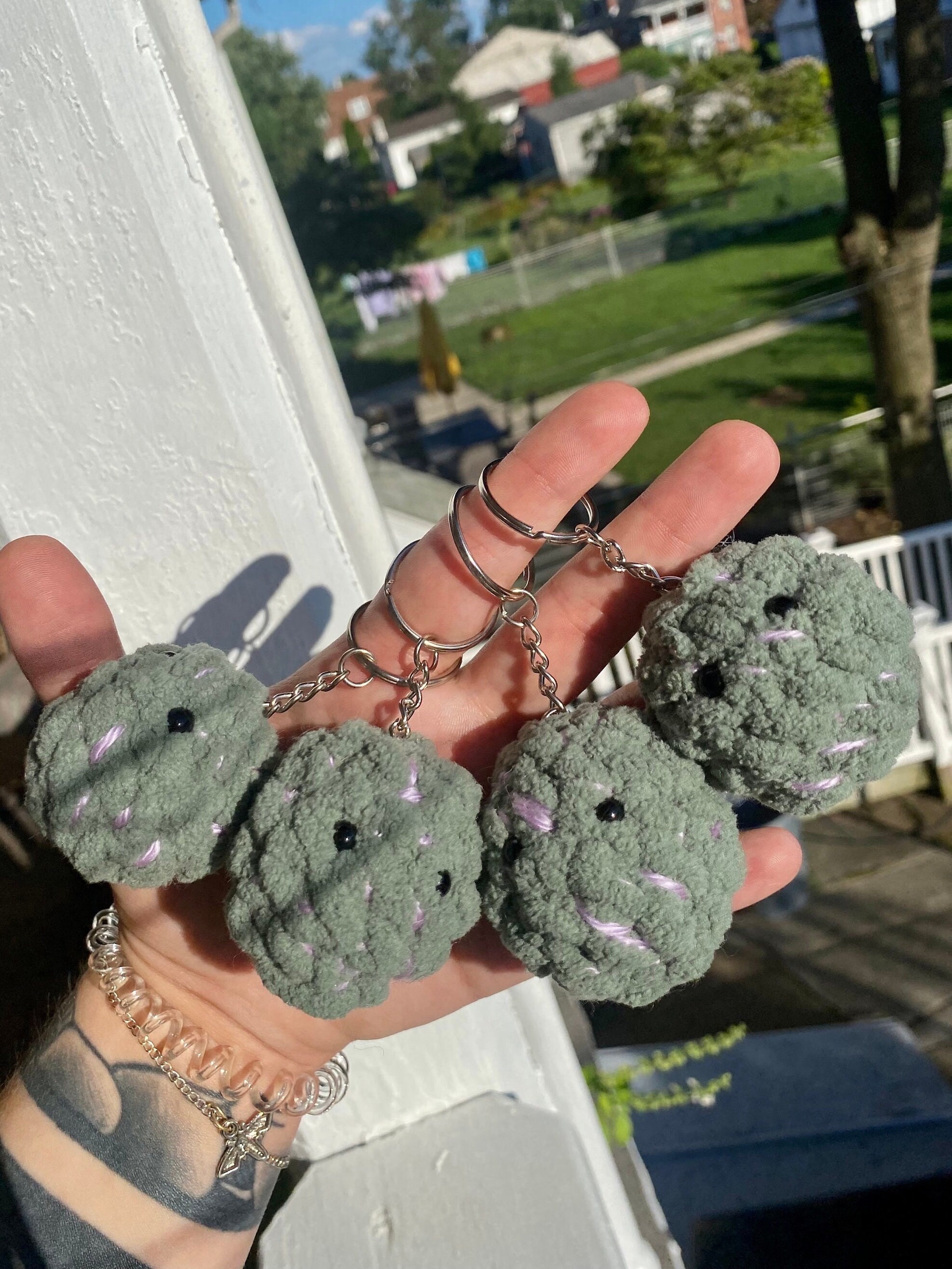 Crocheted Weed Nug Keychain - Etsy