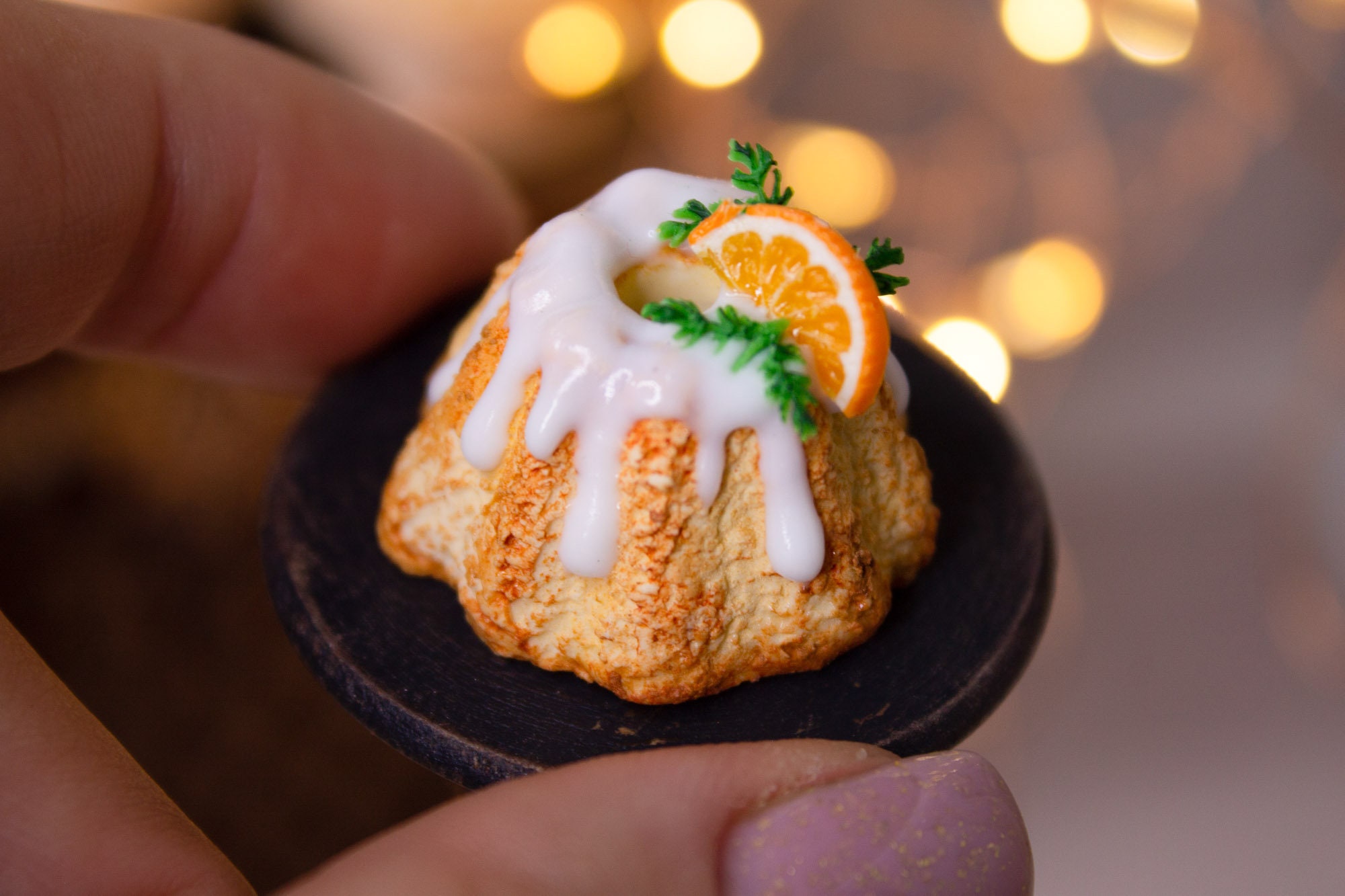 Realistic Miniature Cake – 1:6 Scale Polymer Clay Dessert for Dollhouse ...