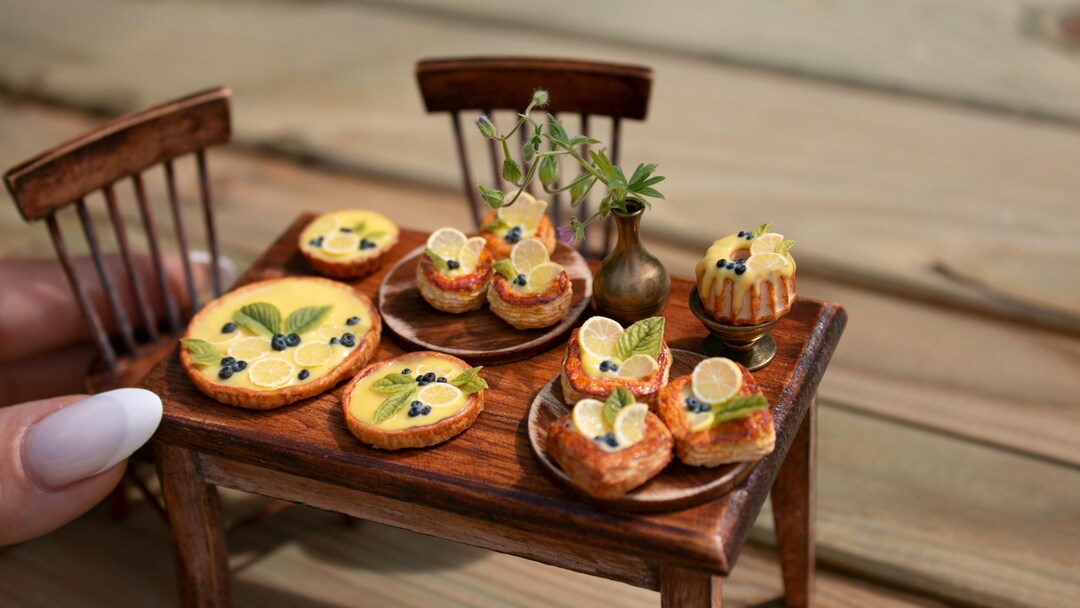 Miniature Realistic Lemons Pie, Lemons Tart, 1 6 Scale, 1 12 Scale ...
