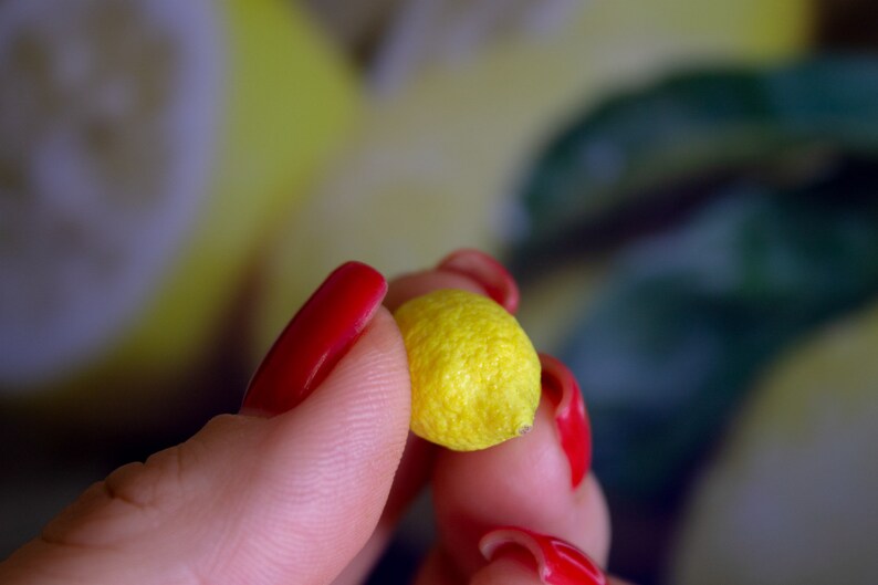 Miniature Lemons 1/6 Scale, Mini Fruits for a Dollhouse, Realistic ...