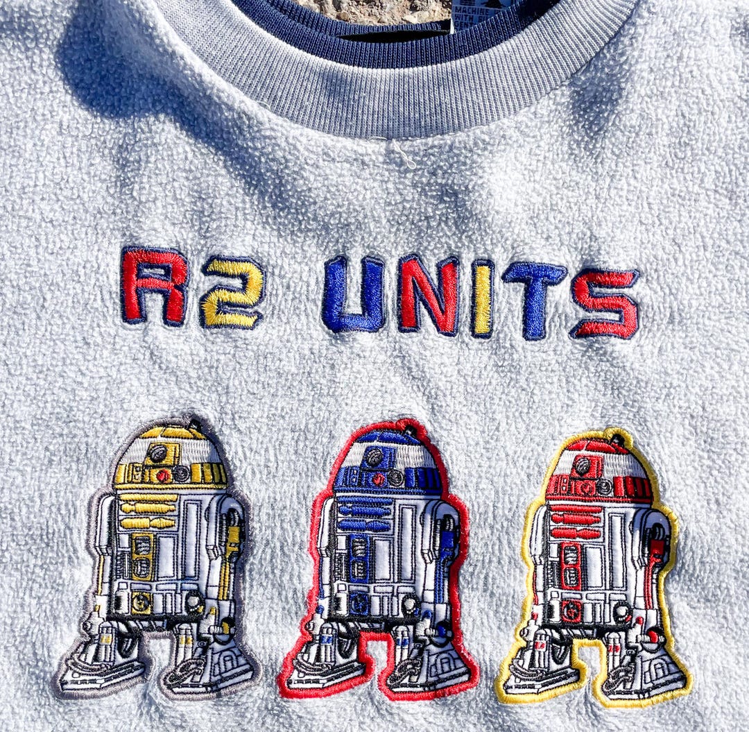 Vtg 1999 R2 D2 Units Star Wars Episode One Lucasfilm Fleece Crewneck ...