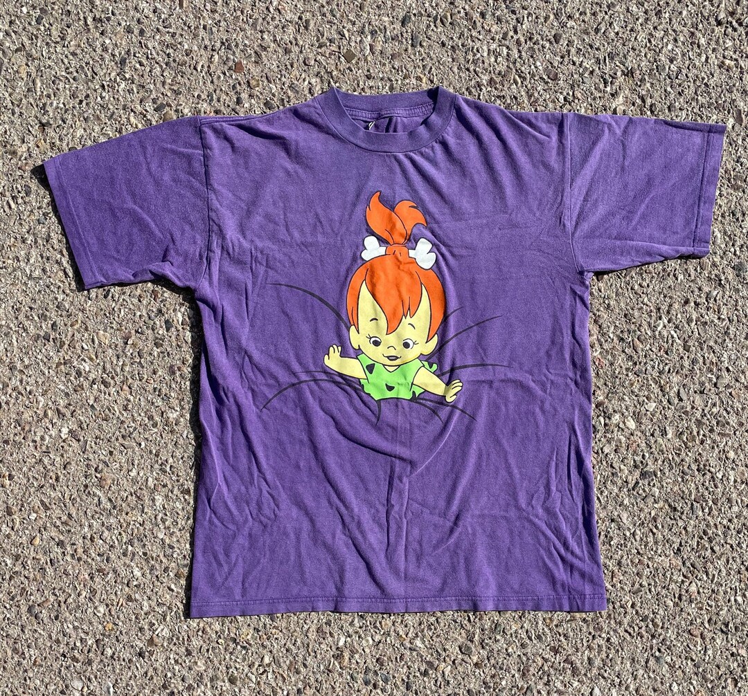 Flintstones Pebbles Vtg 1990s Double Sided Hanna Barbera T-shirt Men's ...