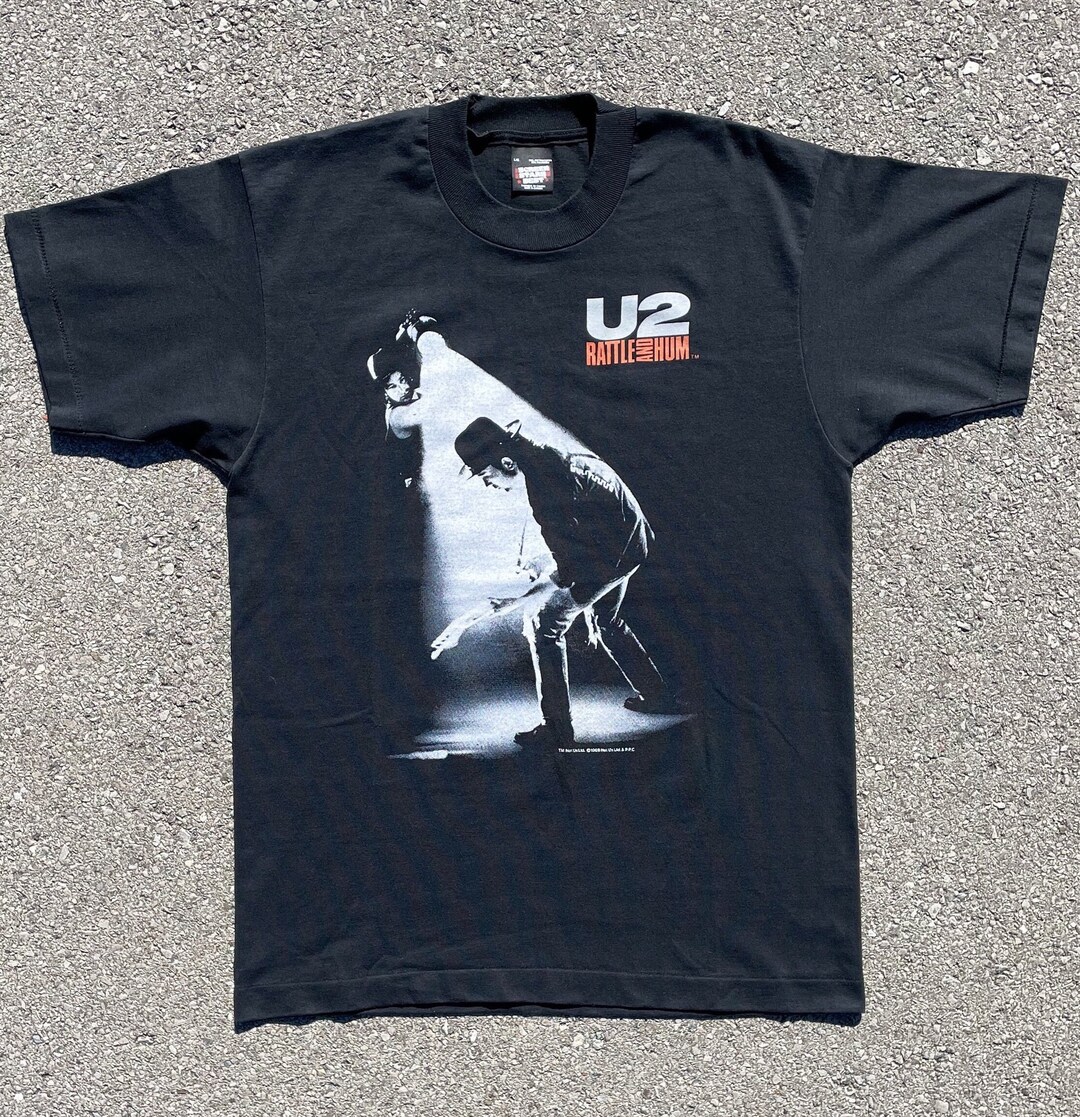 Vtg 1988 U2 Rattle and Hum Screen Stars Best T-shirt Men’s Size (L ...