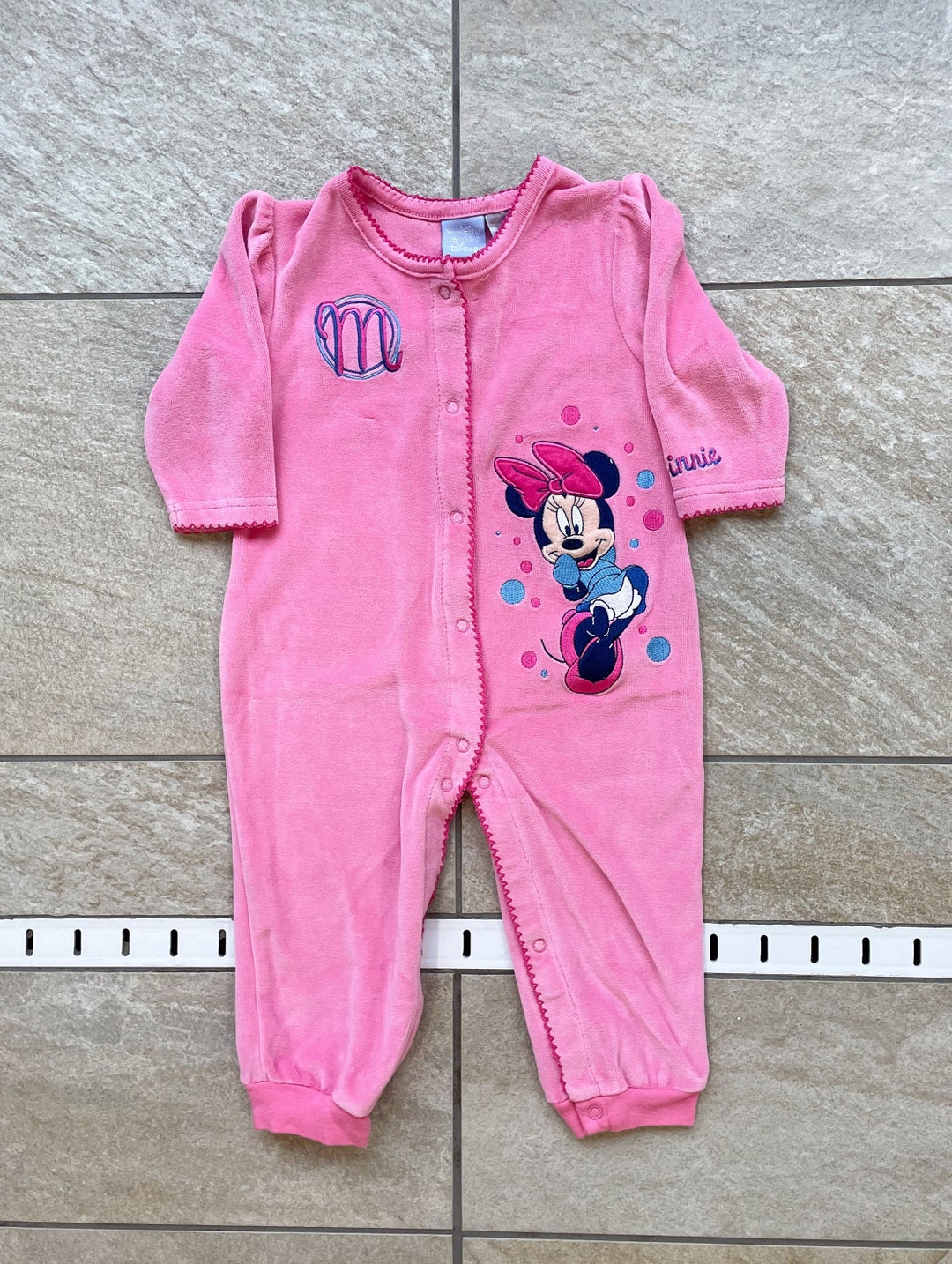 Vtg 2000s Minnie Mouse Velour One Piece Jumpsuit Sleeper the Wonderful ...