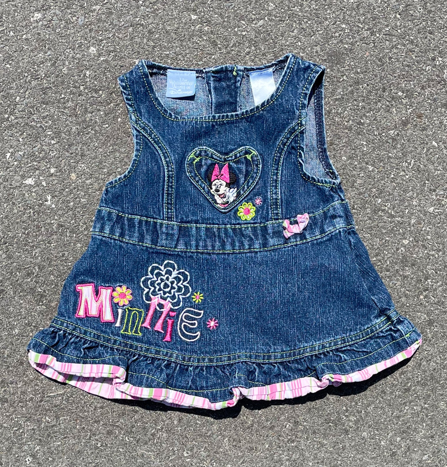 2000s Minnie Mouse the Wonderful World of Disney Denim Jean Dress Youth ...
