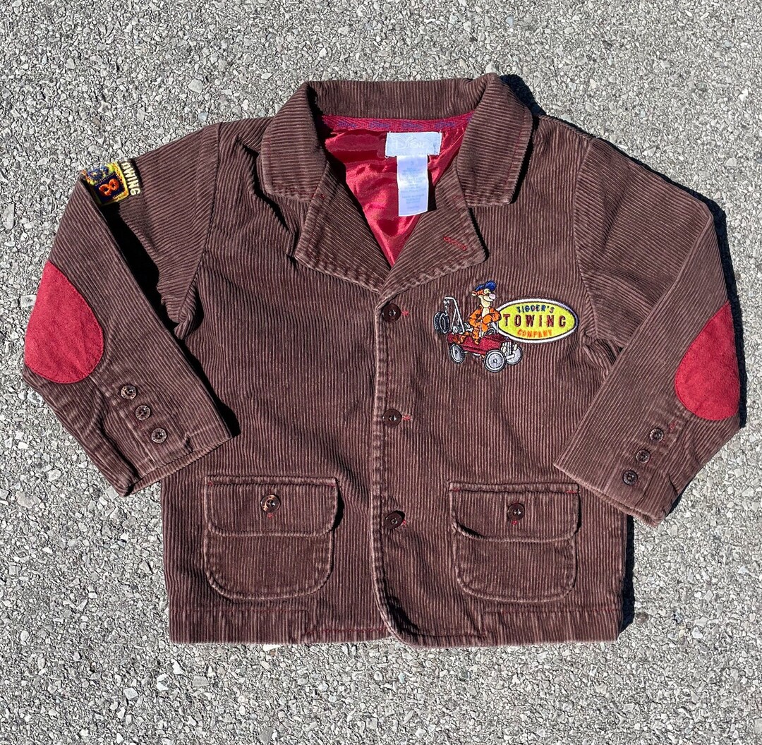 2000s Tiggers Towing Company Disney Corduroy Blazer Jacket Youth Size ...