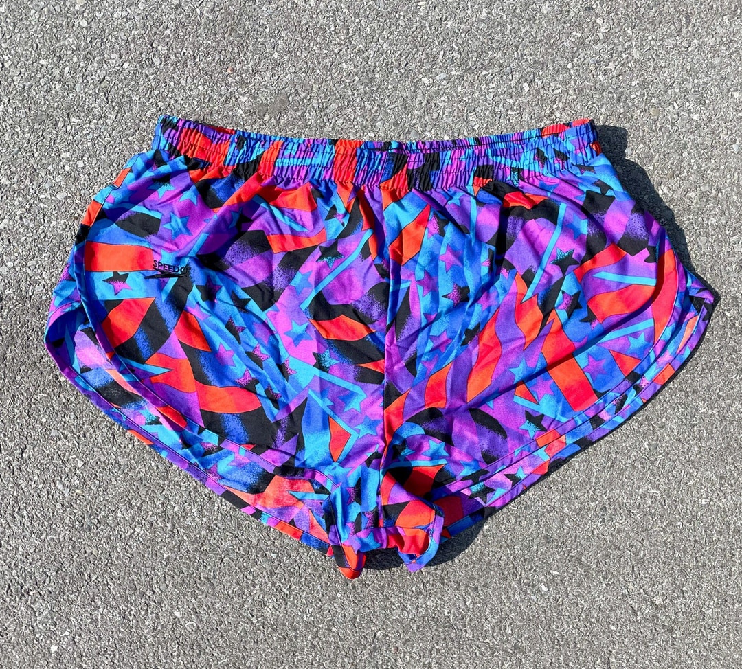 Vtg Star Geometric Pattern Speedo Running Shorts Men's Size M / Gym ...
