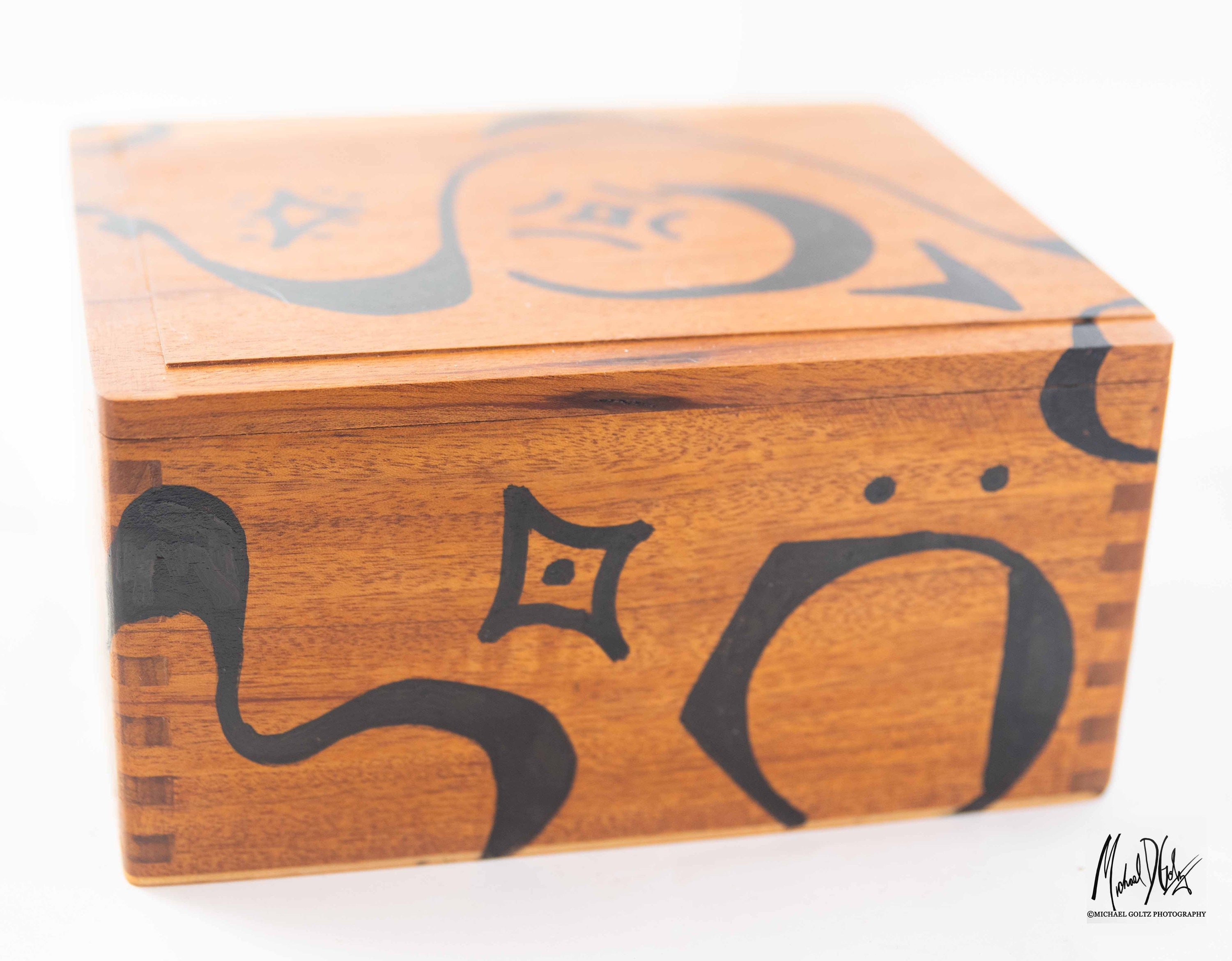 Hand Painted Cigar Box With Abstract Design - Etsy