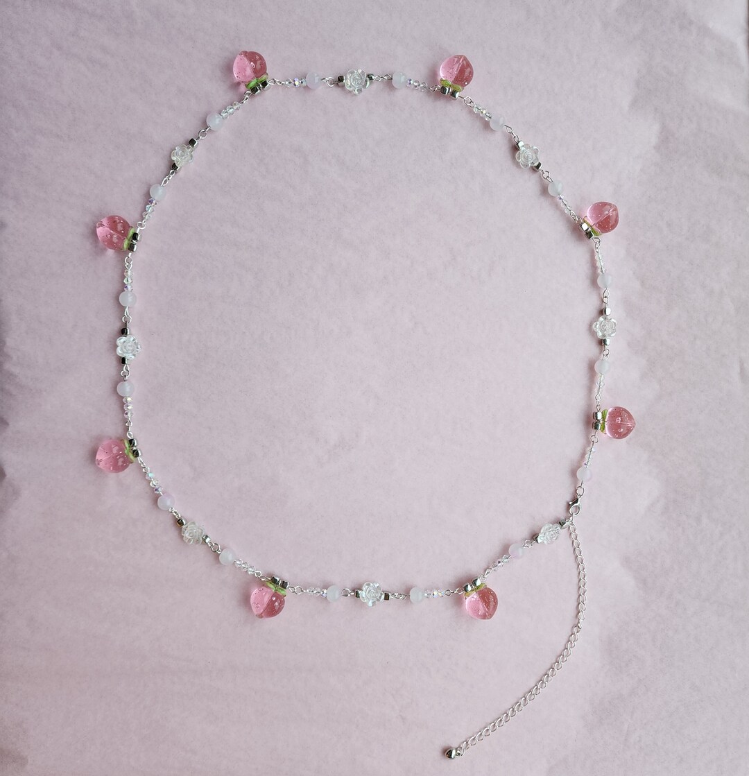 Peach Waist Chains Belly Chains Summer Body Jewelry Cute Waist Beads - Etsy