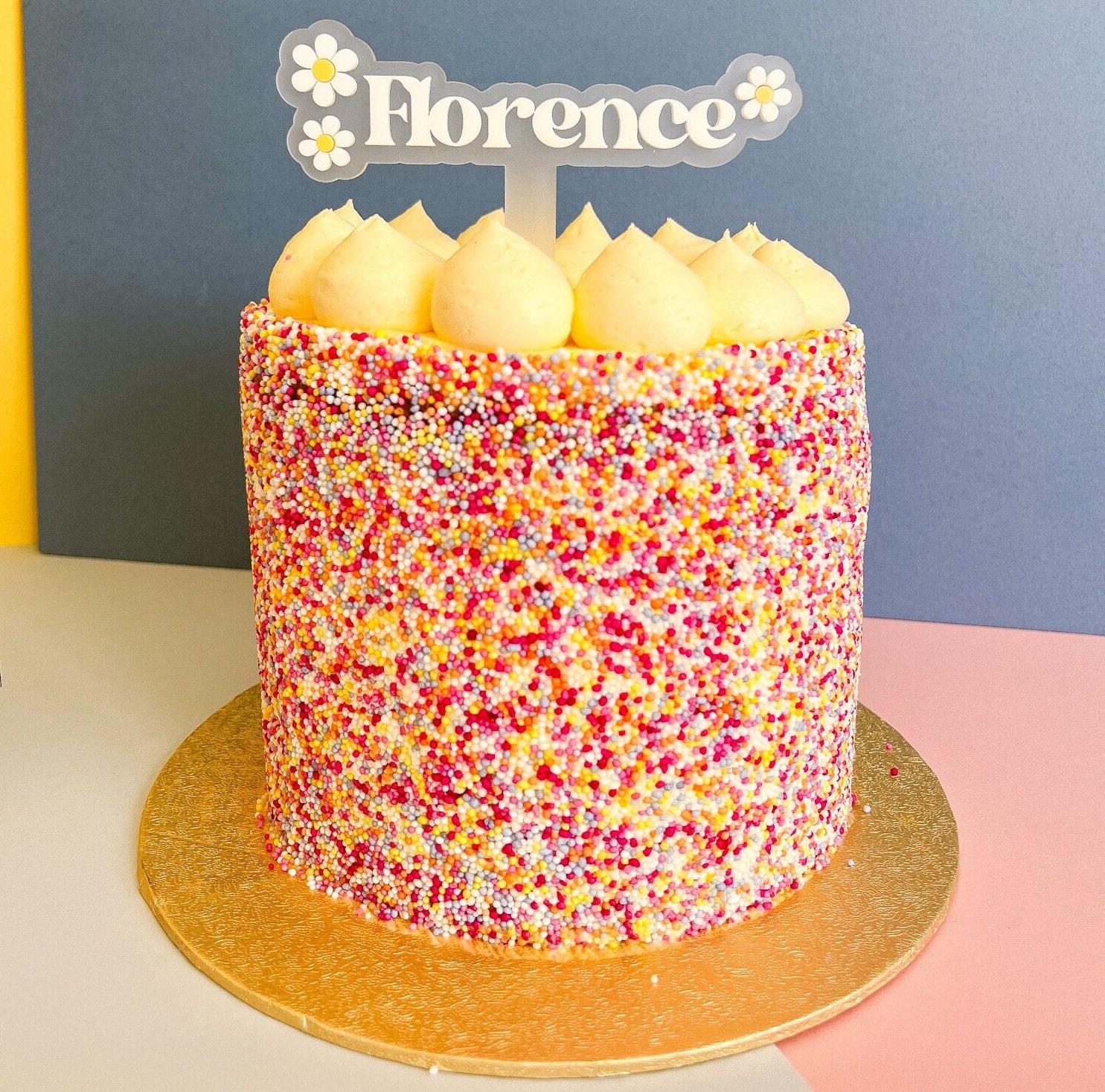 Personalised Flower Cake Topper | Personalised Cake Topper | Keepsake ...