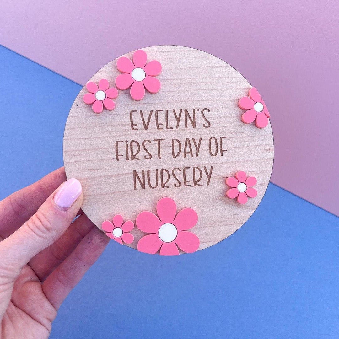 First Day of School Plaque | Personalised Back to School | Flower ...