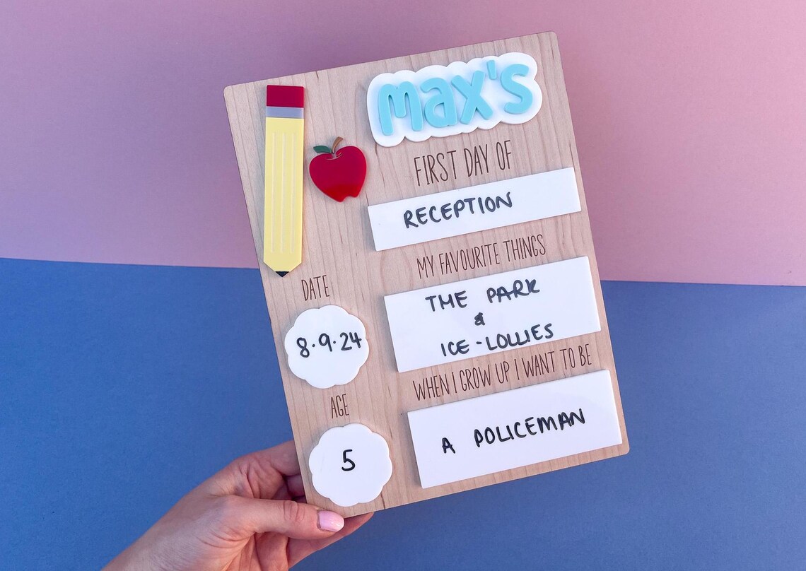 Personalised Back to School Sign | Personalised Board | Back to School ...